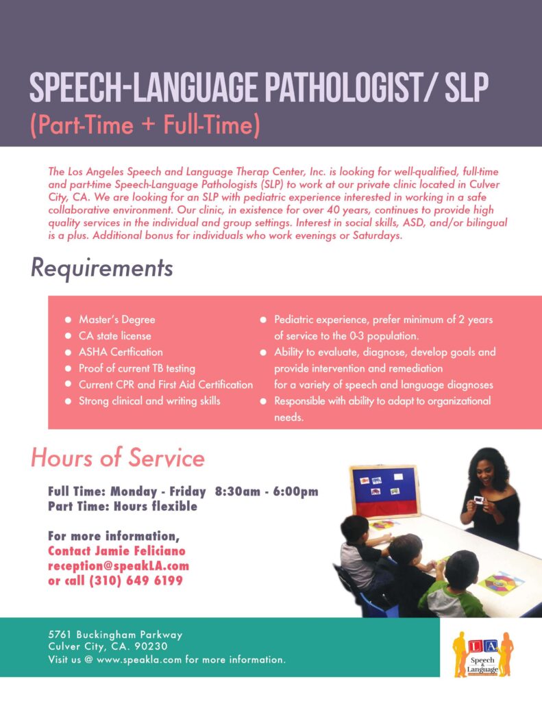 Get Involved - LA Speech & Language Therapy Center, Inc.