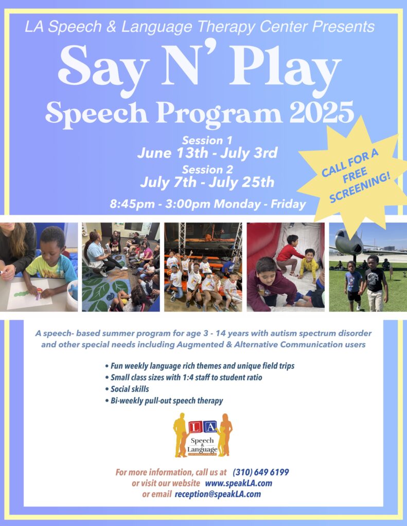 Say N’ Play Summer Camp - LA Speech & Language Therapy Center, Inc.